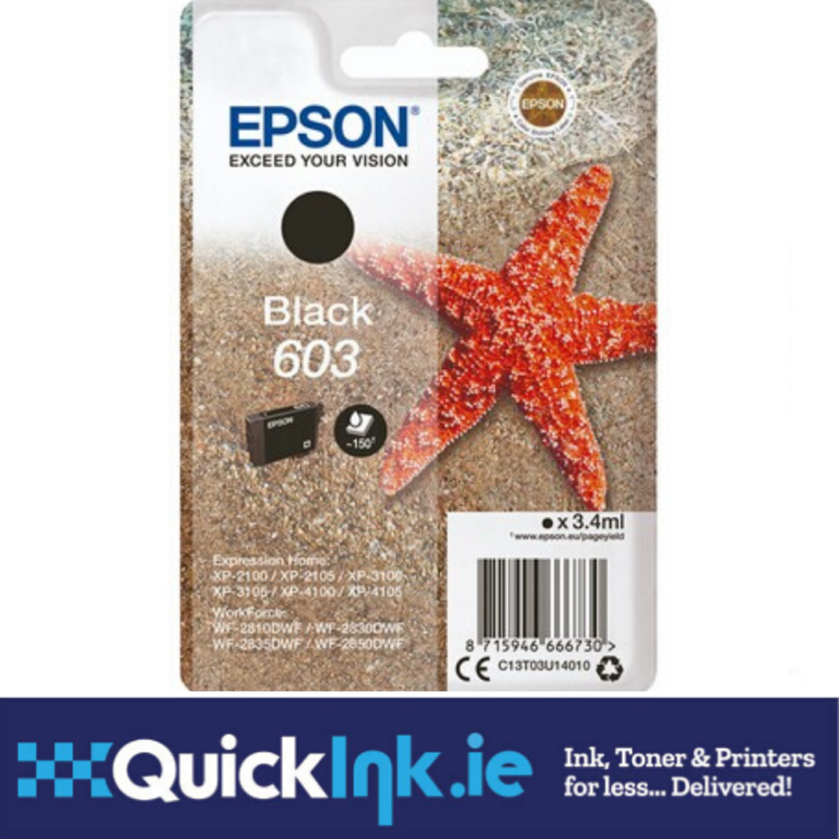 Epson 603 Black Buy Online In Ireland On Quickink.ie